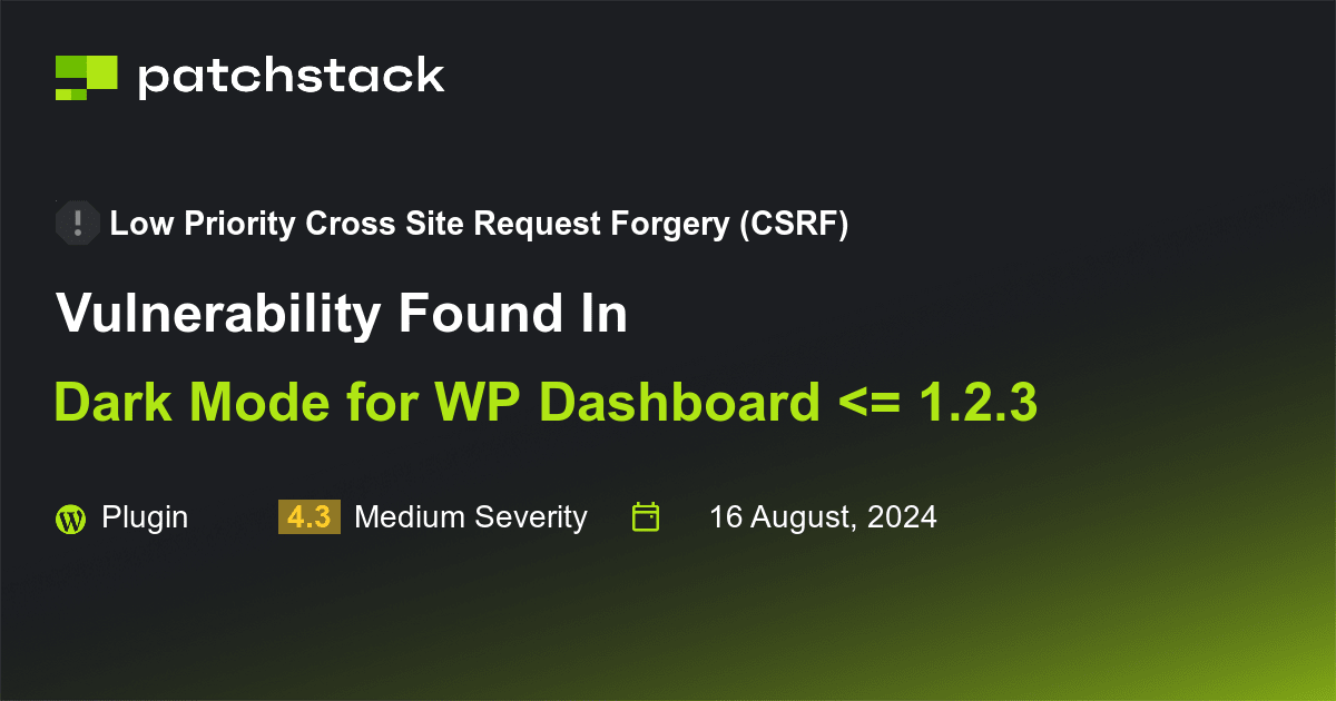 WordPress Dark Mode for WP Dashboard plugin